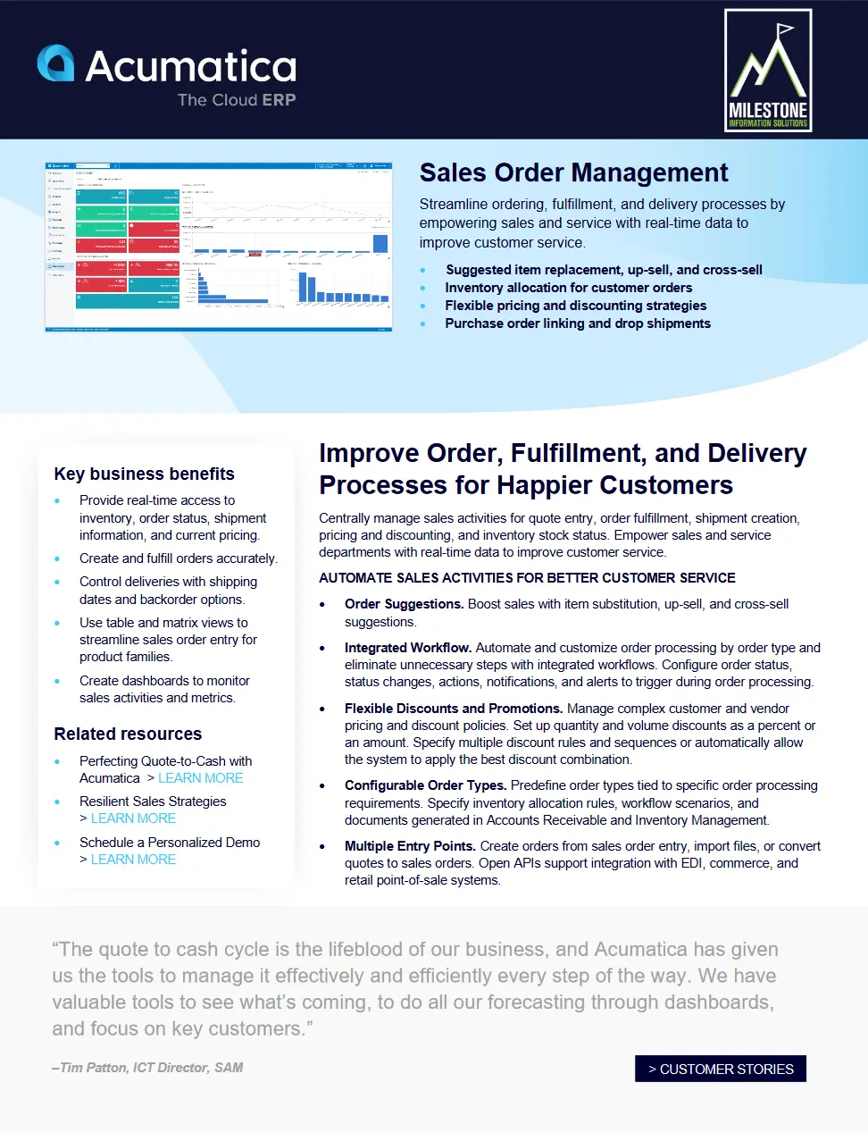 Acumatica Sales Order Management | Milestone Information Solutions Acumatica Sales Order Management | Milestone Information Solutions
